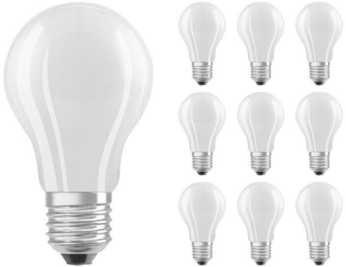 Osram 10x Ledvance CLASSIC LED E27 Birne Fadenlampe Matt 11W 1521lm - 827 Extra Warmweiß ...