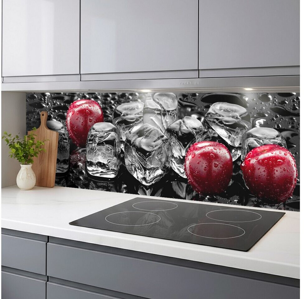 Rodnik Küchenrückwand Wandverkleidung ABS-Platte Eiswürfel und Kirschen ...