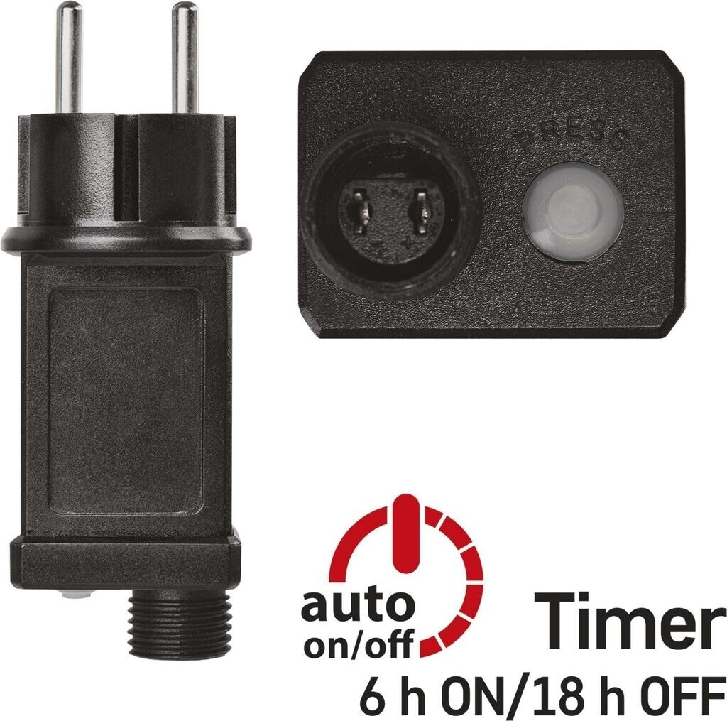 EMOS Connect System Basis 2,5m Eisregen + 5m Kabel + Netzteil mit Timer ...