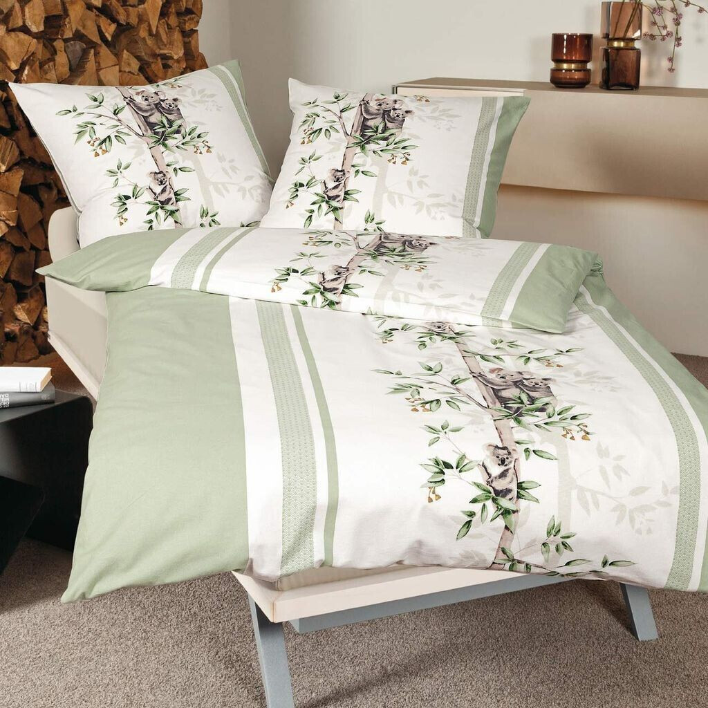 Janine Design Feinbiber Bettwäsche-Garnitur Davos 65116 eukalyptus ...