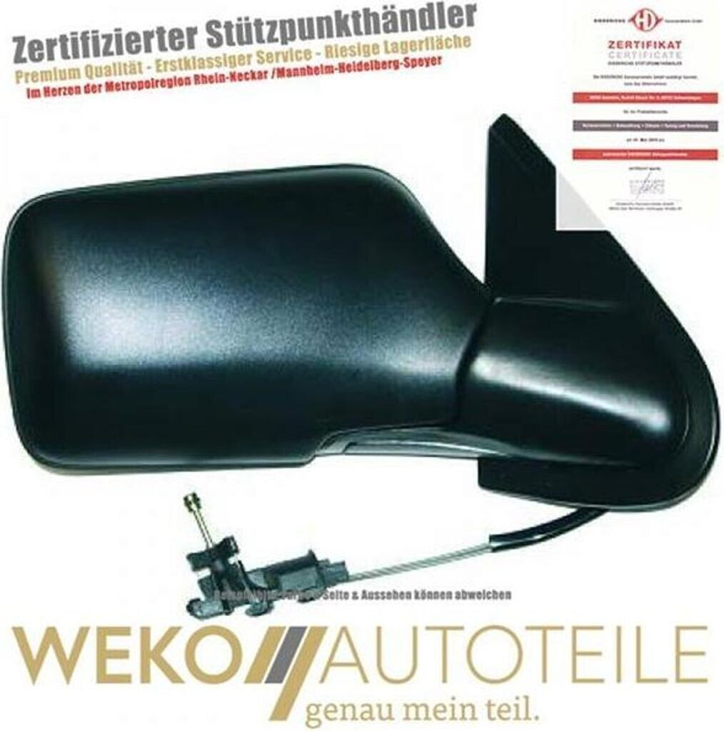 Diederichs Außenspiegel Schwarz rechts für VW Golf III (2212024) ab 32 ...