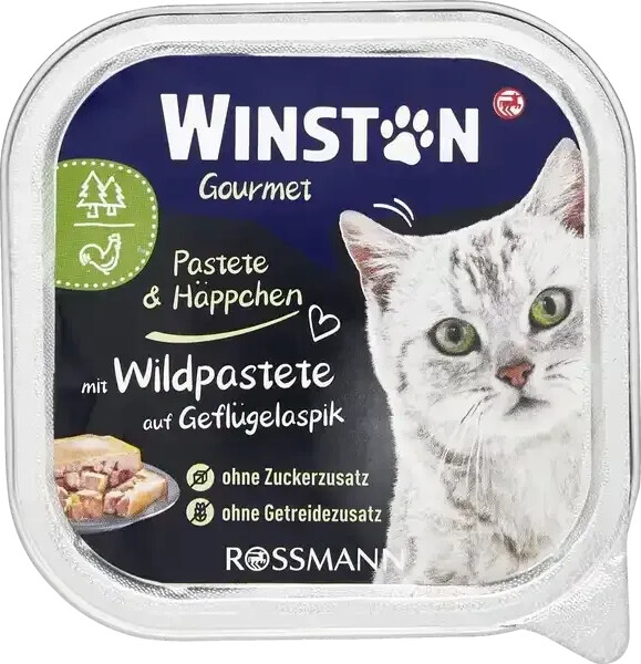 Winston Schlemmer-Menü Katze Nassfutter mit Wildpastete auf ...