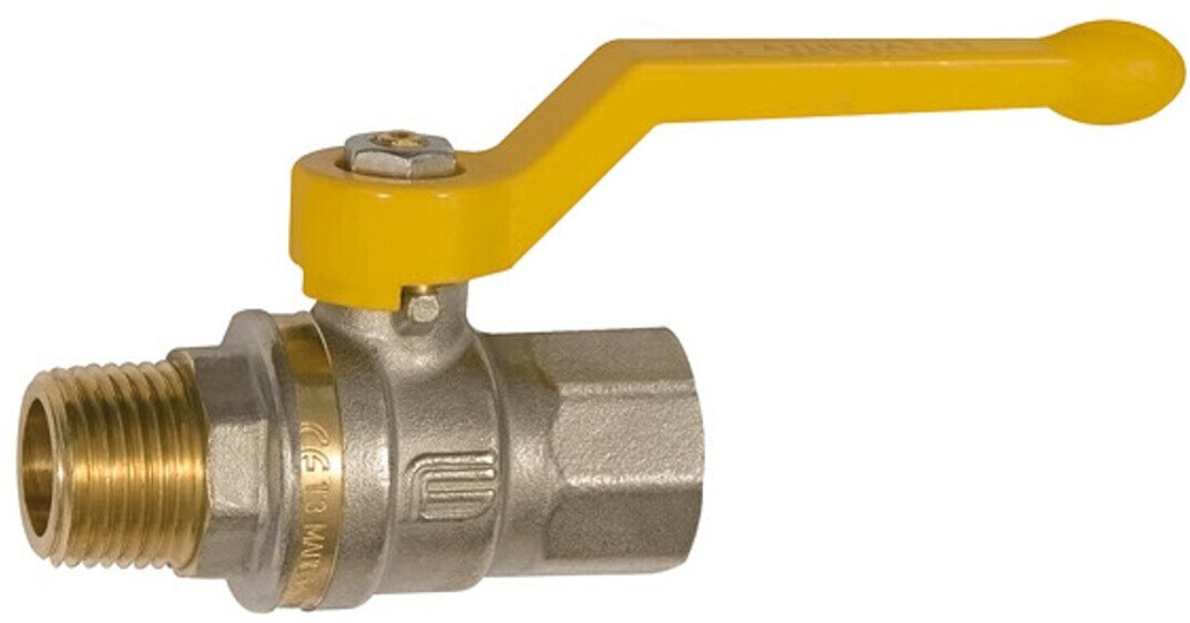 Riegler Kugelhahn DIN EN 331 DVGW Messing vernickelt Handhebel I/A Rp/R 1" (133183) ab 27,57 ...