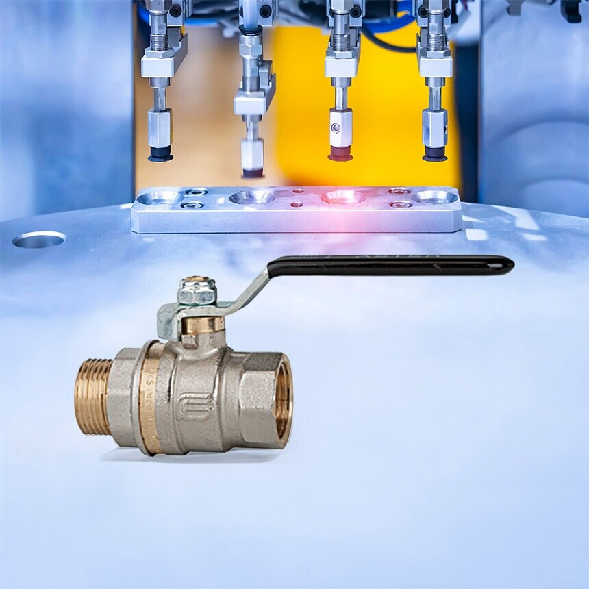 Riegler Kugelhahn Standardausführung schwarzer Hebel I/A Messing vernickelt G 1/4" (103195) ab 9 ...