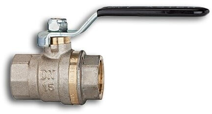 Riegler Kugelhahn Standardausführung schwarzer Hebel I/I Messing vernickelt G 1" (103161) ab 20 ...