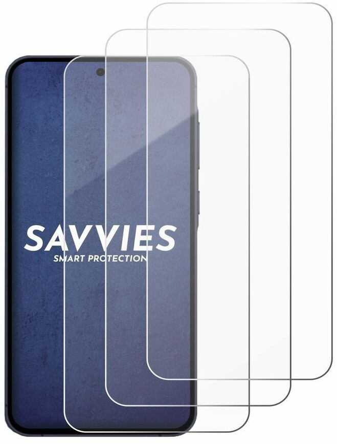 Savvies 3x Savvies Panzerglas für Samsung Galaxy A55 5G Echtglas 9H-Härte Schutzglas Klar ab 9 ...