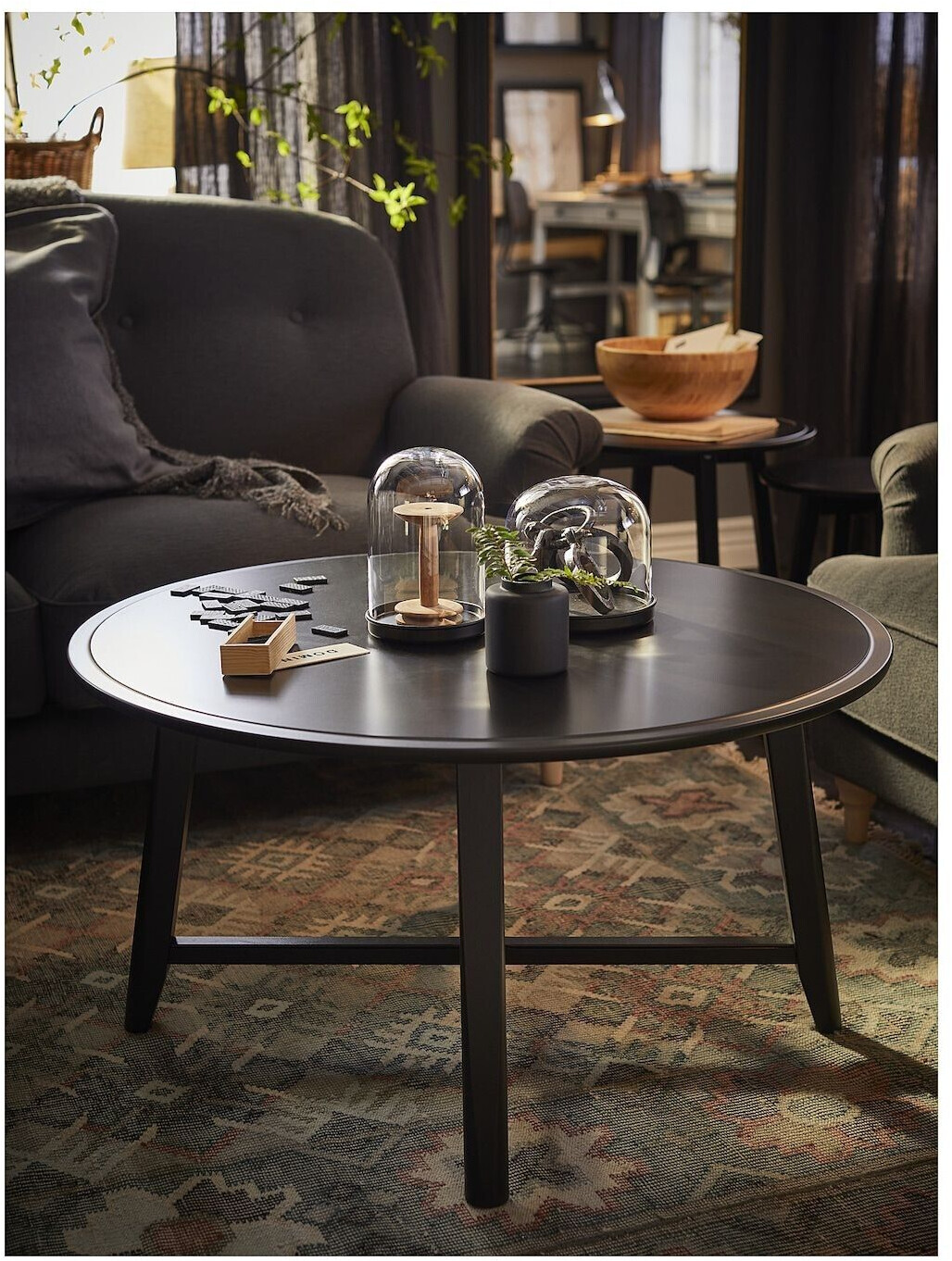 Ikea KRAGSTA Couchtisch schwarz 90x48 cm ab 99 99 Preisvergleich bei idealo