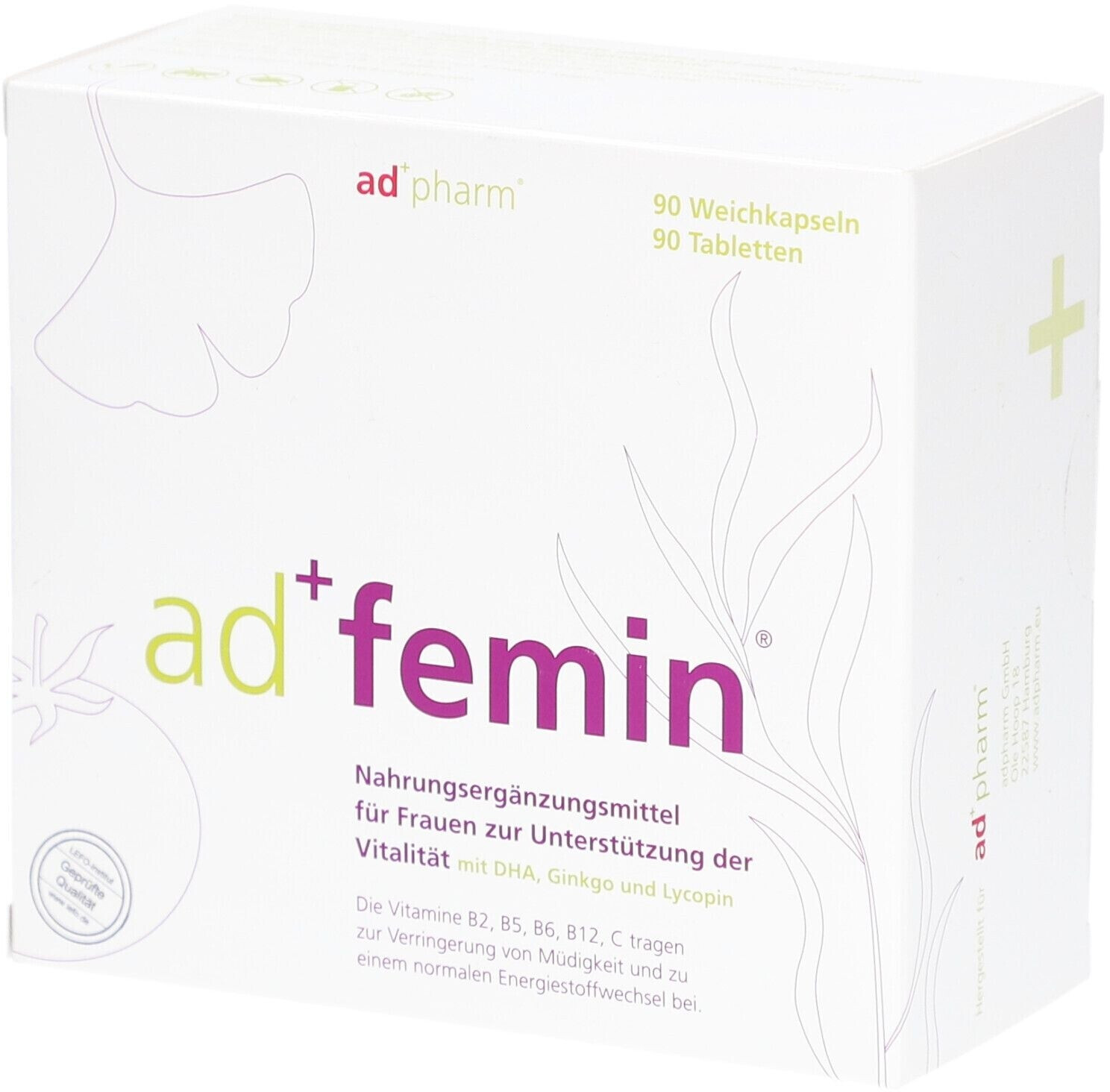 adpharm Adfemin Kapseln ab 31,83 € | Preisvergleich bei idealo.de