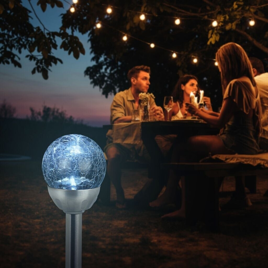 Relaxdays Gartenleuchte Glaskugel im 4er Set, e LED Solarleuchten in ... Relaxdays Gartenleuchte Glaskugel im 4er Set, e LED Solarleuchten in ...