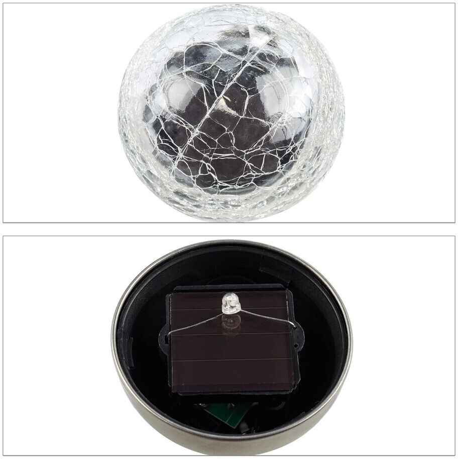 Relaxdays Gartenleuchte Glaskugel im 4er Set, e LED Solarleuchten in ... Relaxdays Gartenleuchte Glaskugel im 4er Set, e LED Solarleuchten in ...