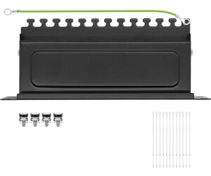 ProfiPatch Patchpanel Patchfeld Cat.6A 10 Zoll 12-Port RJ45 geschirmt ...