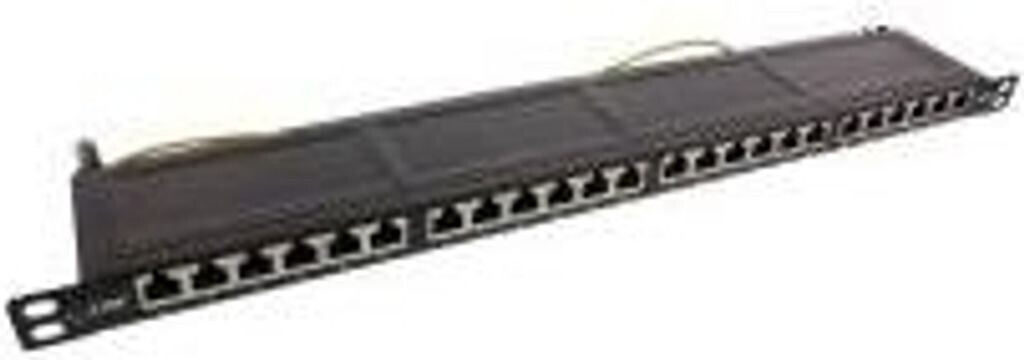 InLine Patchfeld Cat.6A 24-fach, 48,26cm (19"), 0,5HE schwarz RAL9005 ...