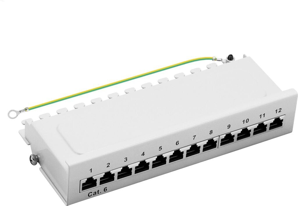 ProfiPatch Patchpanel Patchfeld Cat.6 Desktop 12-Port RJ45 geschirmt ...
