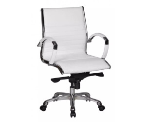 Finebuy Bürostuhl aus Leder mit Armlehnen weiß ab 174,95 € | Preisvergleich bei idealo.de
