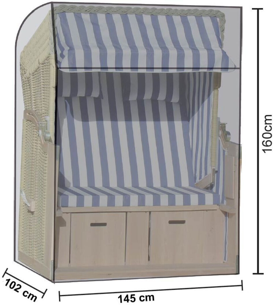 Grasekamp Strandkorb Schutzhülle wasserdicht 145x106x160 cm PVC ...