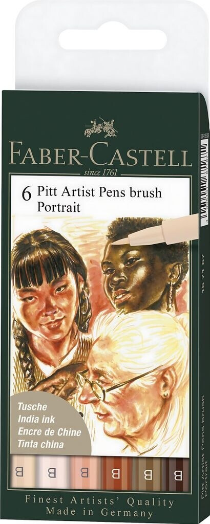 Faber-Castell Brush-Pen 167167 Pitt Artist Pen farbig sortiert Portrait ...