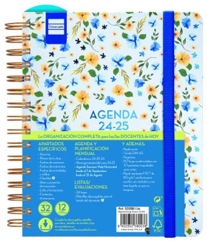 Finocam Teacher's Calendar Magistral Design 2024/2025 Week to View 4 ...