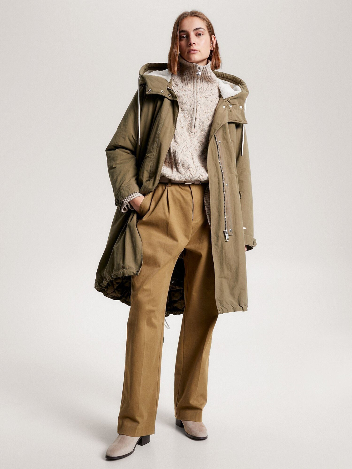 Tommy hilfiger khaki coat store