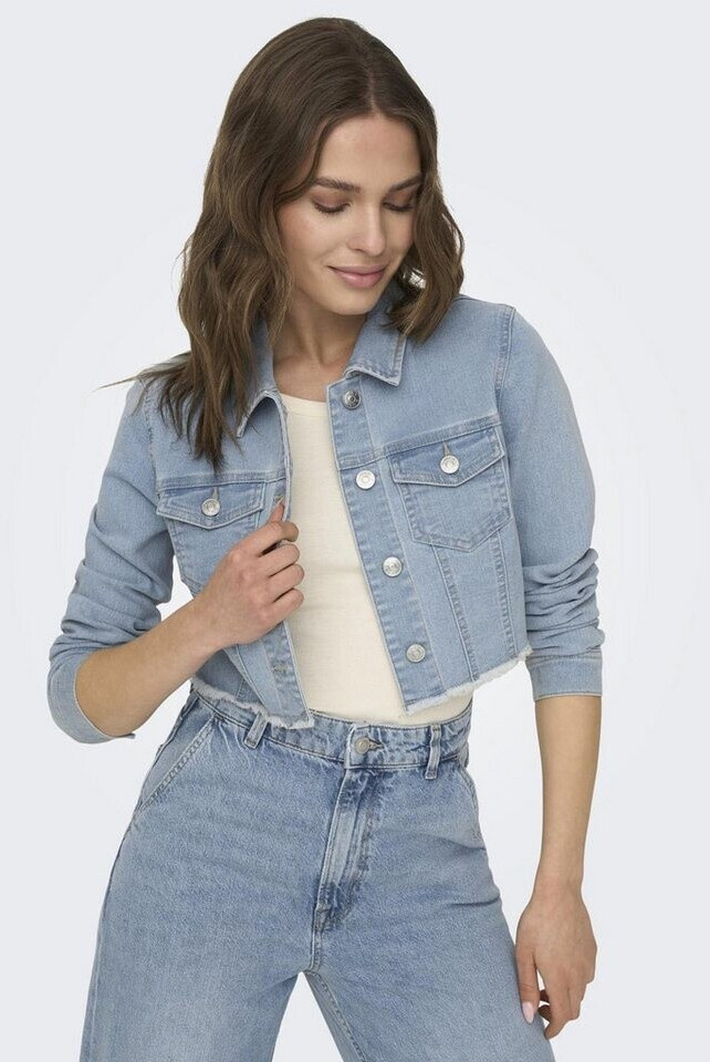 Only Ladies Denim Jacket Wonder Cropped Denim (15256098) au meilleur ...