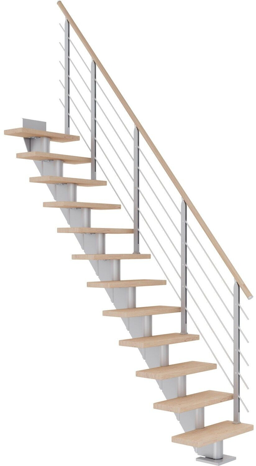 Dolle Mittelholmtreppe Frankfurt Eiche Weiß Perlgrau GH bis 279 cm ...