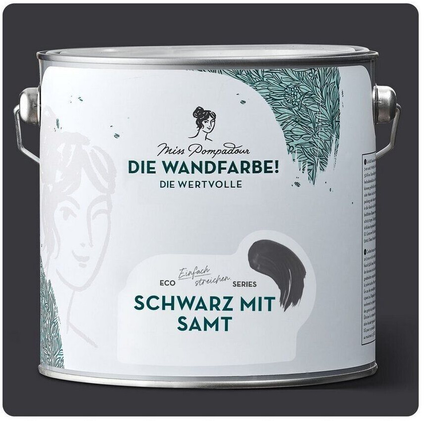 MissPompadour Die Wandfarbe! Die Wertvolle Schwarz mit Samt 2,5 L ab 59 ...