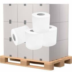 Böttcher-AG Toilettenpapier, Tissue, 3-lagig, hochweiß 1 Palette = 252 ...