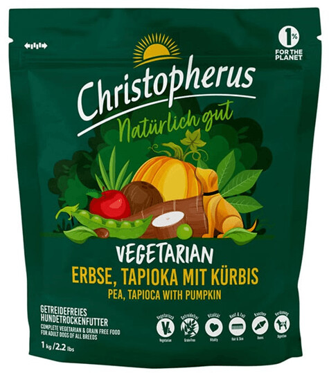 Christopherus Vegetarian Erbsen Tapioka mit Kürbis Hundetrockenfutter ab 6,69 € | Preisvergleich ...