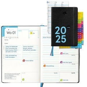 weekview Buchkalender compact note Jahr 2025 A6+ Notizkalender 1 Woche ...