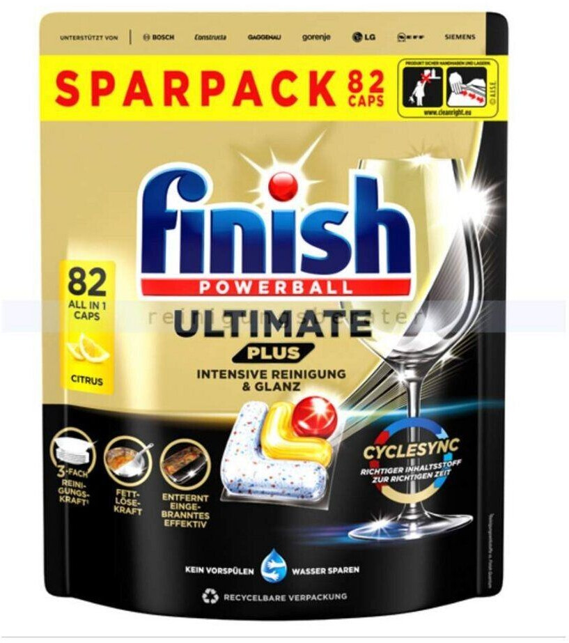 Calgonit finish Powerball Ultimate Plus 82 Caps Zitrone ab € 15,95 ...