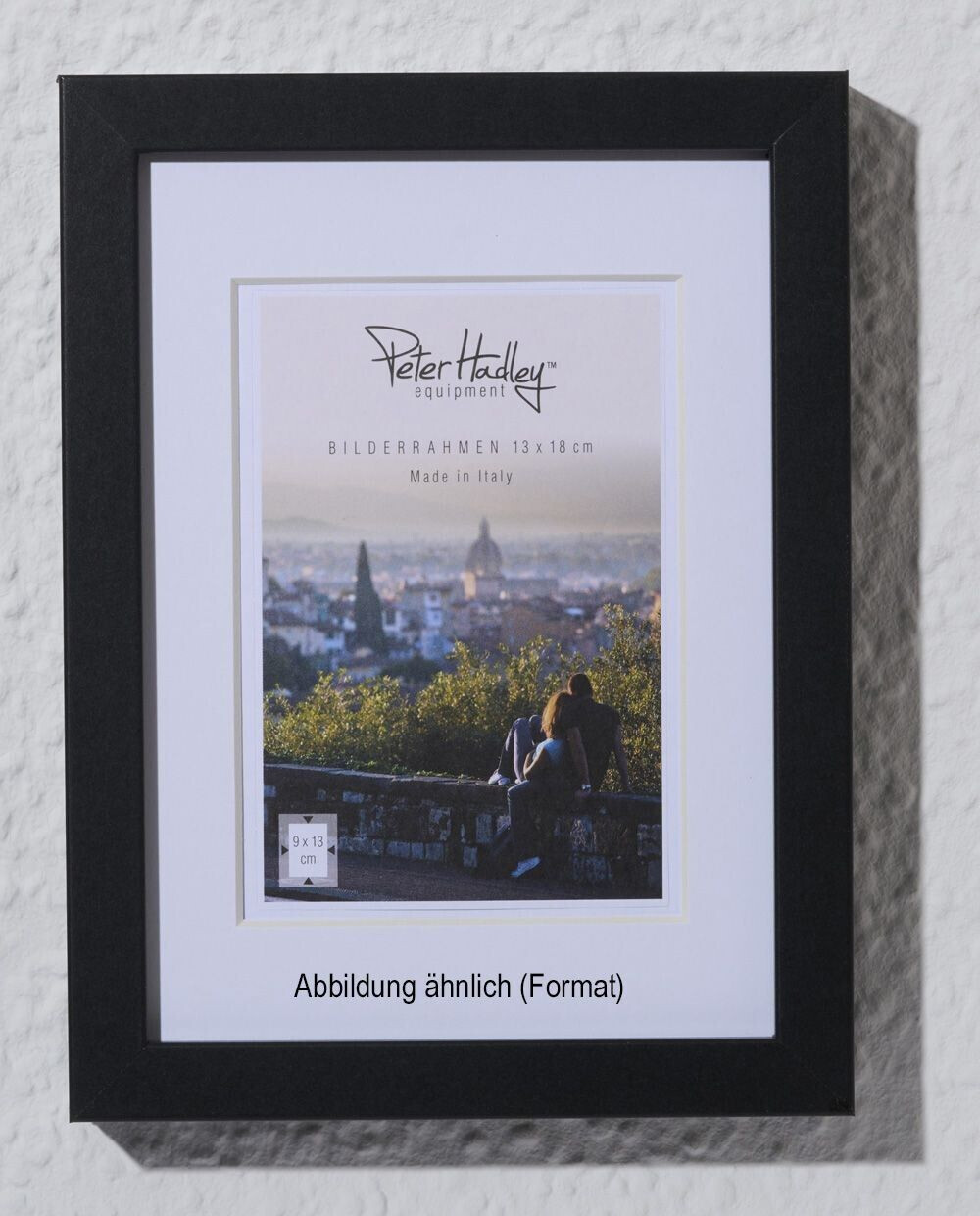 Peter Hadley Andria 24x30 cm schwarz, m. 15x20 cm Ppt. (kalt-weiß), MDF ...