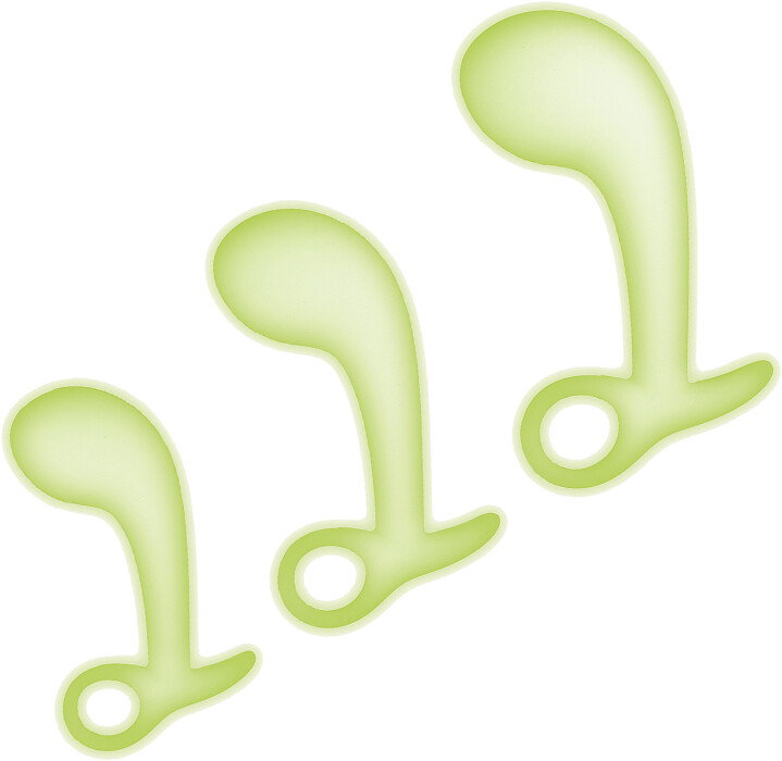 whipsmart 3 Pcs Glow in The Dark Prostate Training Kit Anal Plug White ...