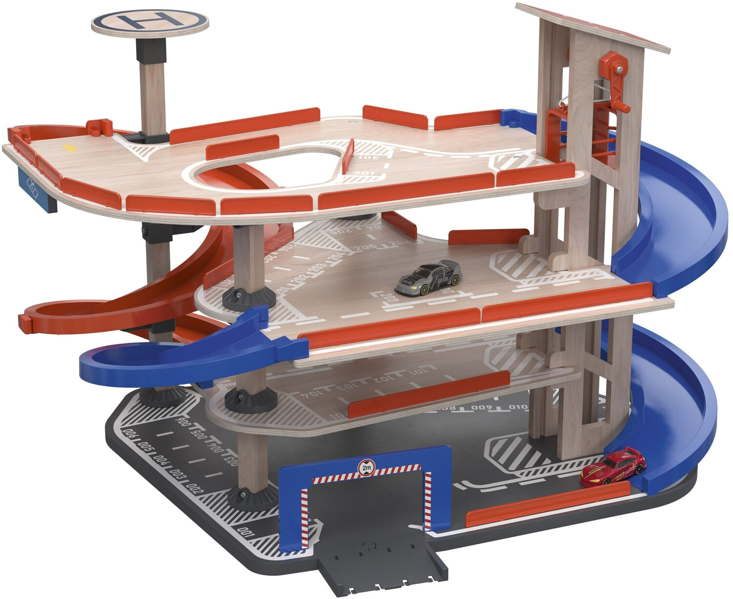 Playtive Parkgarage Racers aus Holz mit zwei Fahrzeugen ab 47,99 ...