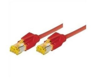 TecLine Patchkabel S/FTP PiMF Cat 6a rot 2,0m 10 Gigabit/s mit Draka-Kabel TM31 (S/STP) (72202R ...