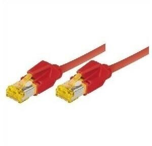 TecLine Patchkabel S/FTP PiMF Cat 6a rot 2,0m 10 Gigabit/s mit Draka-Kabel TM31 (S/STP) (72202R ...