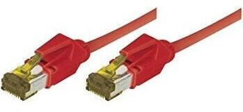 TecLine Patchkabel S/FTP PiMF Cat 6a rot 2,0m 10 Gigabit/s mit Draka-Kabel TM31 (S/STP) (72202R ...