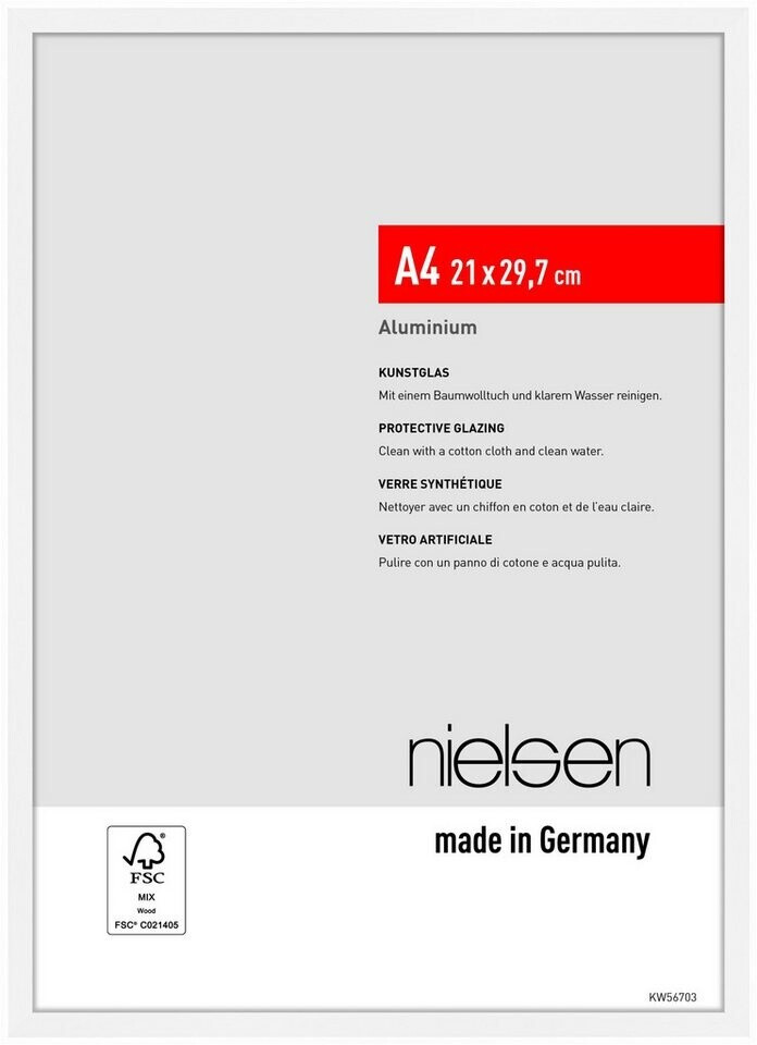 Nielsen Aluminium Bilderrahmen Atlanta, 21 x 29,7 cm (A4), Weiß matt ab 14,95 € | Preisvergleich ...