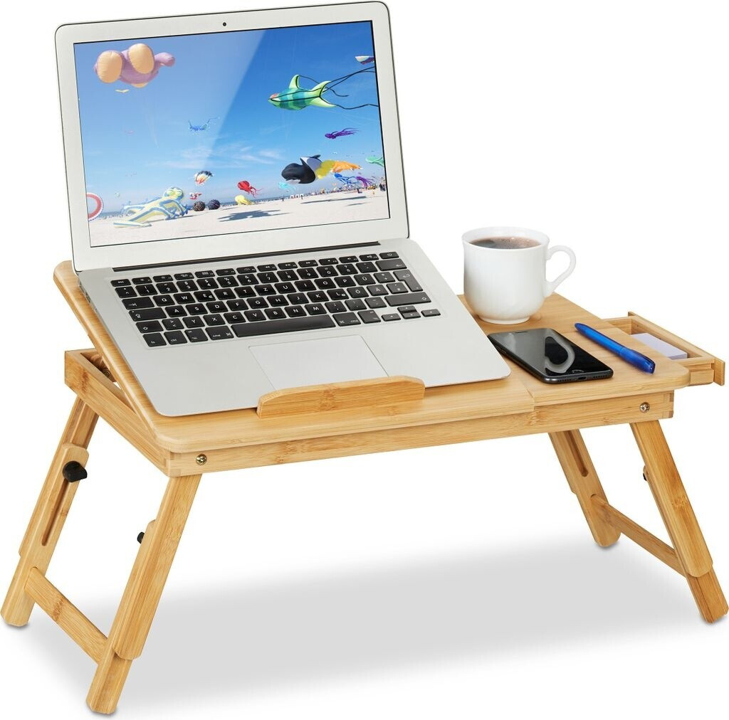 Relaxdays Laptoptisch Betttablett Laptop Betttisch Sofatablett Bett ...