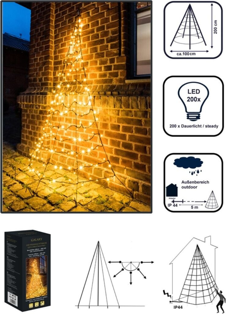 FHS LED-Tannenbaum Galaxy Halbrund 400 m 320 Warmweiße LED ab 68,16 ...