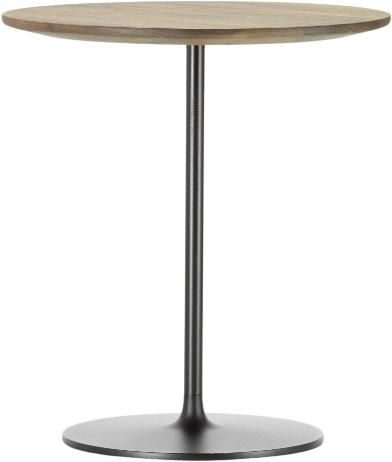 Vitra Occasional Low Tisch - braun rund - Amerikanischer Nussbaum massiv geölt (013) Höhe 55 cm ...