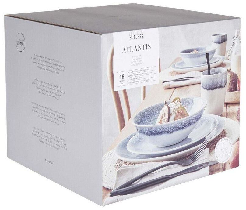 Butlers Geschirr-Set Atlantis (16-tlg.) blau - Wo kaufen? Verfügbarkeit ... Butlers Geschirr-Set Atlantis (16-tlg.) blau - Wo kaufen? Verfügbarkeit ...