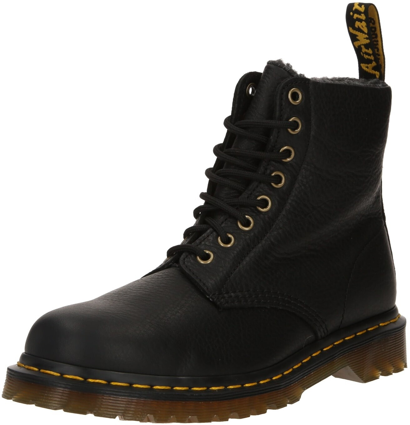 Dr. Martens 1460 Faux Fur Lined Grizzly leather Lace Up Boots Women ab ...