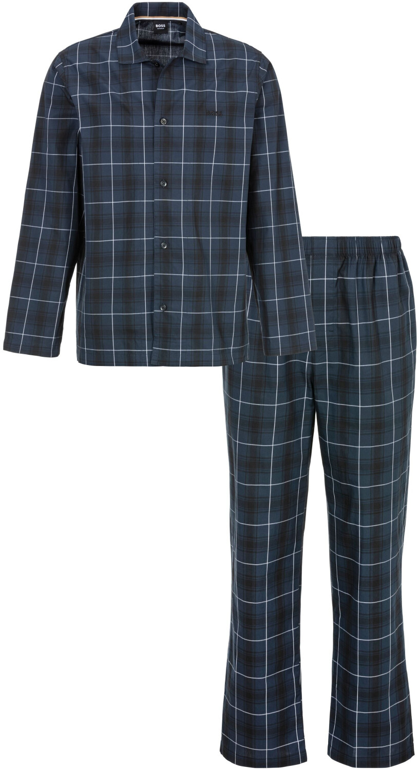 Hugo Boss Checked Pyjama (50527355) blue au meilleur prix sur idealo.fr
