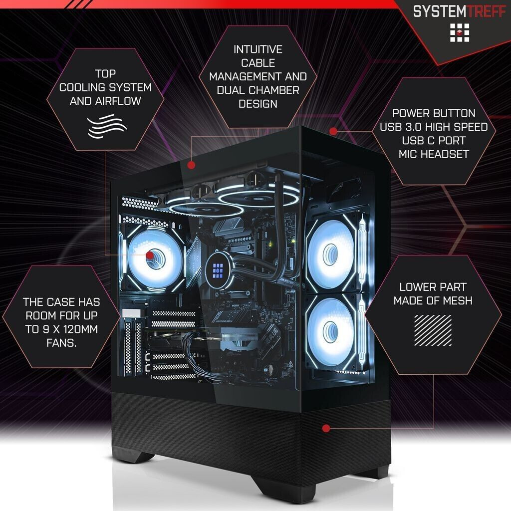 Systemtreff High-End Gaming PC - Ryzen 7 9800X3D - RTX 4070 Super 12GB ... Systemtreff High-End Gaming PC - Ryzen 7 9800X3D - RTX 4070 Super 12GB ...