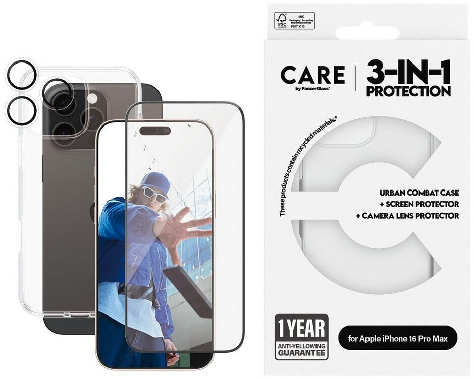 PanzerGlass CARE by PG3-in-1 Bundle iPhone16 6.9 Pro (B1356+2864+1286) ab 31,99 ...