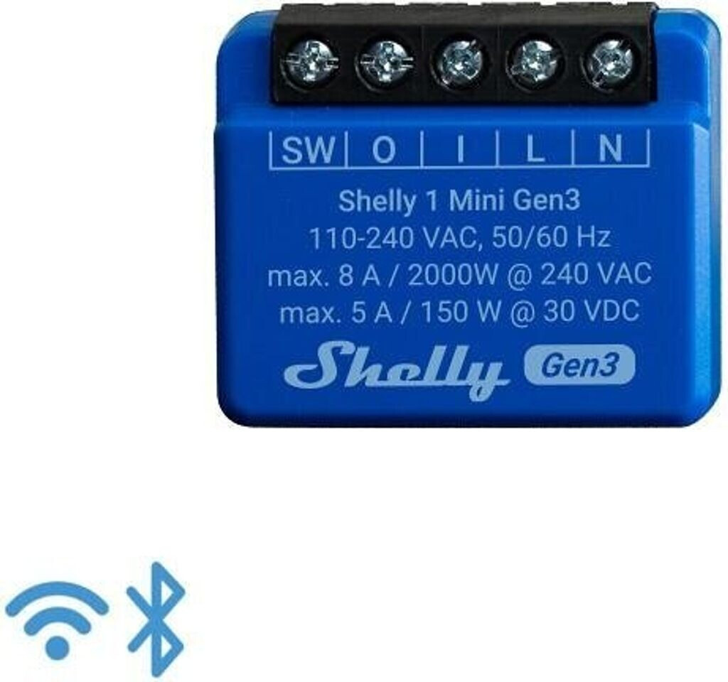 Shelly 1 Mini Gen3 a € 10,20 (oggi) | Migliori prezzi e offerte su idealo