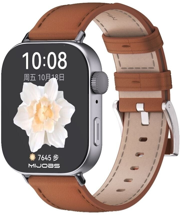 Wigento Huawei Watch Fit 3 Echt Leder Design Smart Watch Arm Band Braun ...