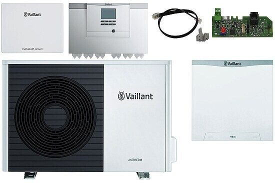 Vaillant Wärmepumpenpaket 4.3403 aroTHERM plus VWL 55/6 A S2 mit Steuerungssystem DIA, Mischer ...