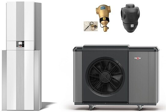 Wolf Wärmepumpen-Center-Paket CHC-Monoblock 10/300 inklusive CHA10/400V, Warmwasserspeicher ...