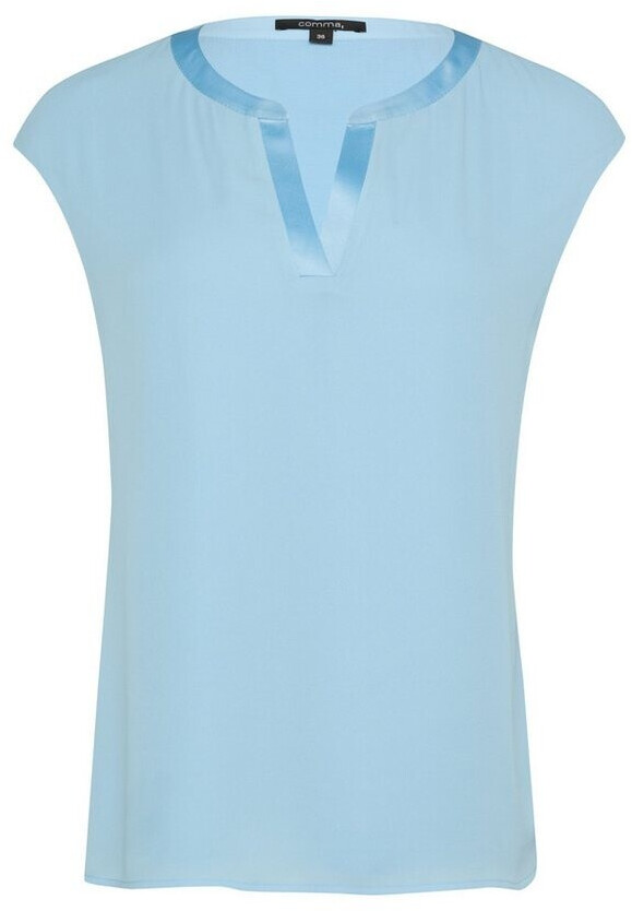 Comma Shirtbluse Kurzarm Split-Neck 5084 BLUE ab 44,49 ...