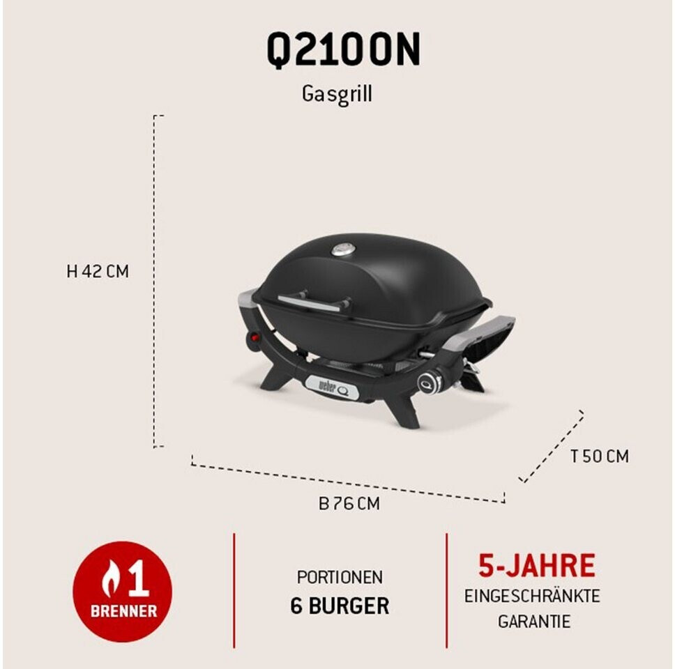 Weber Q 2100N Gasgrill ab 349,00 € (April 2026 Preise) | Preisvergleich ...